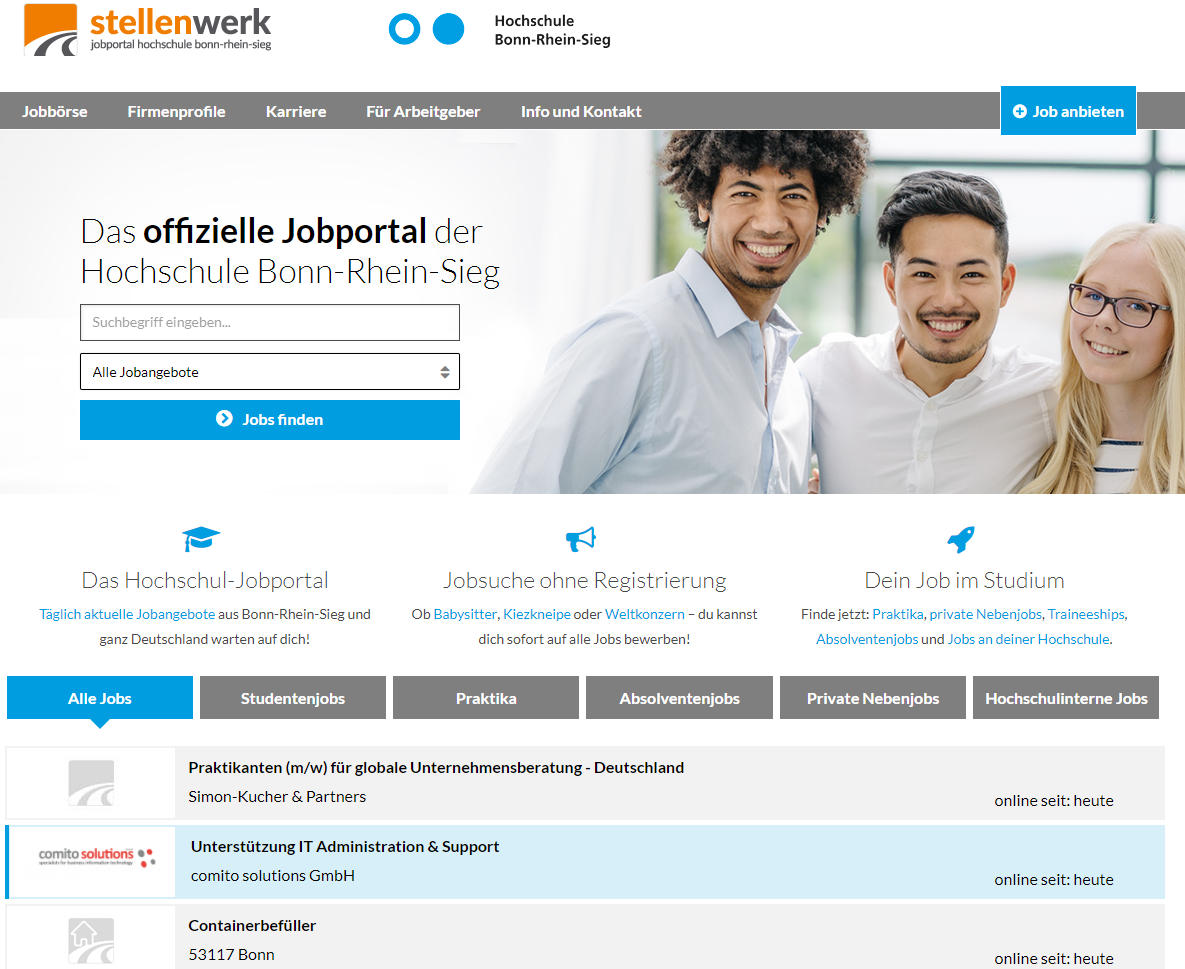 HS Bonn Rhein-Sieg - Jobbörse | PERSONALCOM MEDIA GmbH