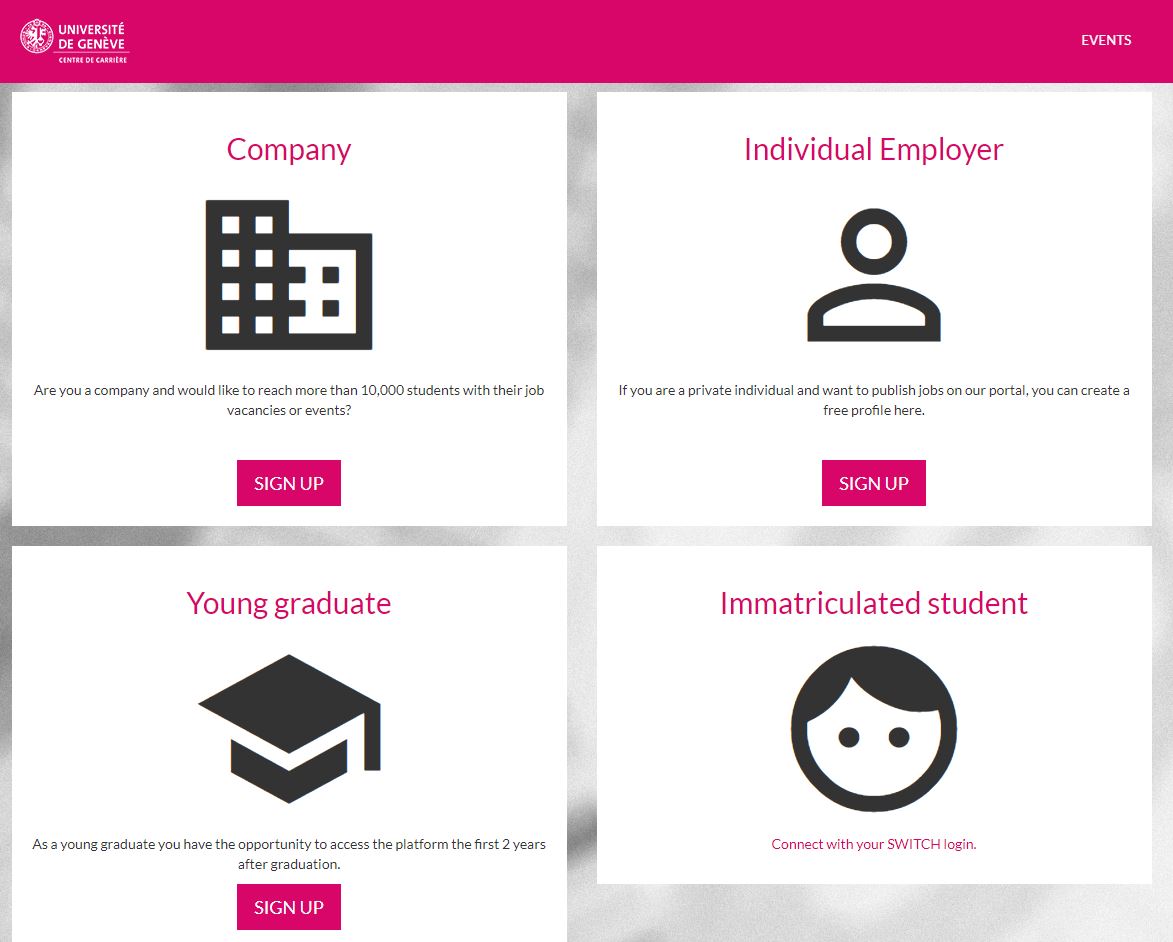 Uni Genf - Jobbörse | PERSONALCOM MEDIA GmbH